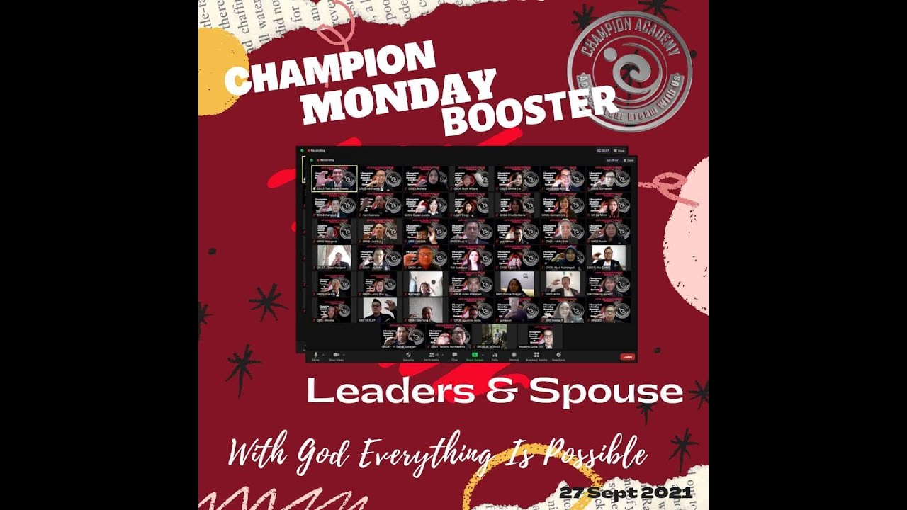 CHAMPION MONDAY BOOSTER 27 SEPTEMBER 2021 - YouTube