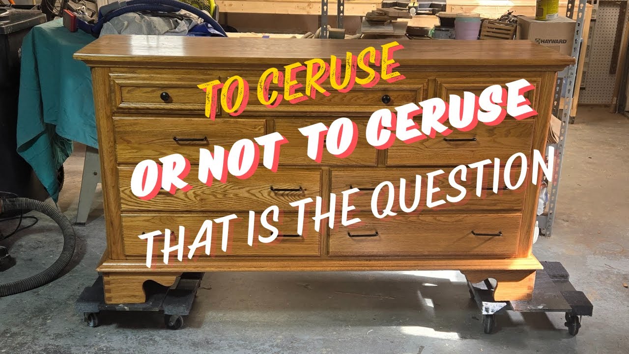 Applying a ceruse finish to an oak dresser, or did I? - YouTube