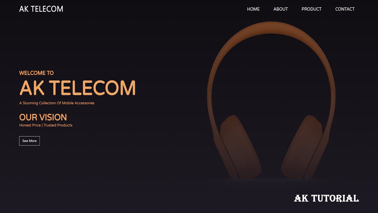 Make Responsive website Landing Page using Html and CSS | Responsive Website 2021 By AK Tutorial ...