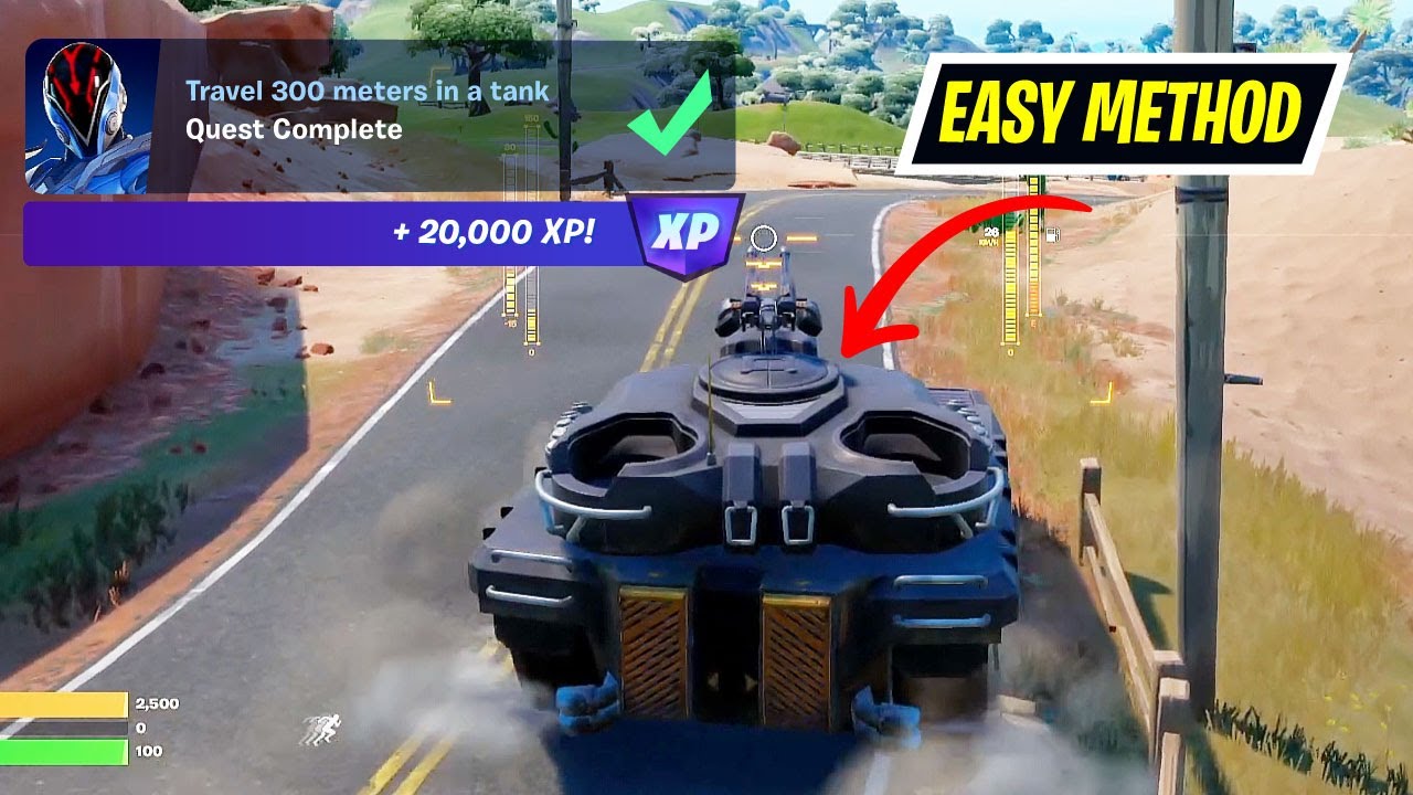 Travel 300 meters in a tank Fortnite Locations - YouTube