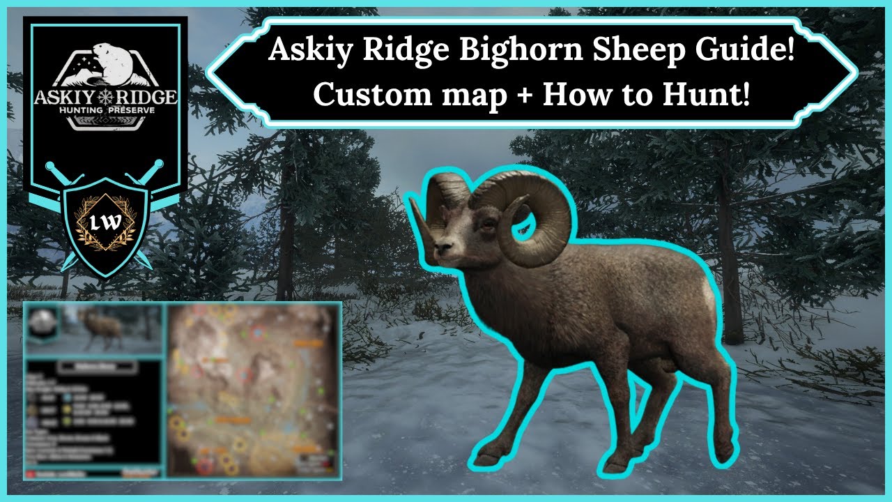Bighorn Sheep Guide Askiy Ridge! Hotspots + Custom map - TheHunter Call ...