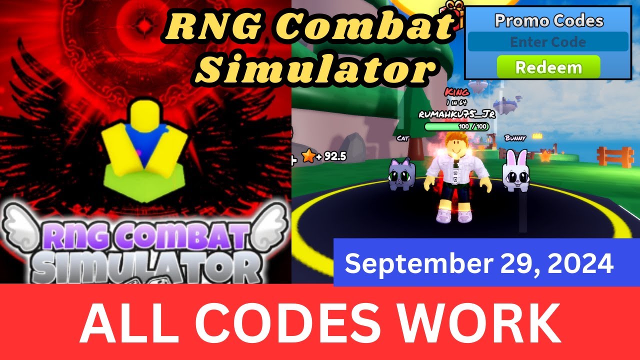 *All Codes Work* RNG Combat Simulator ROBLOX, September 29, 2024 - YouTube
