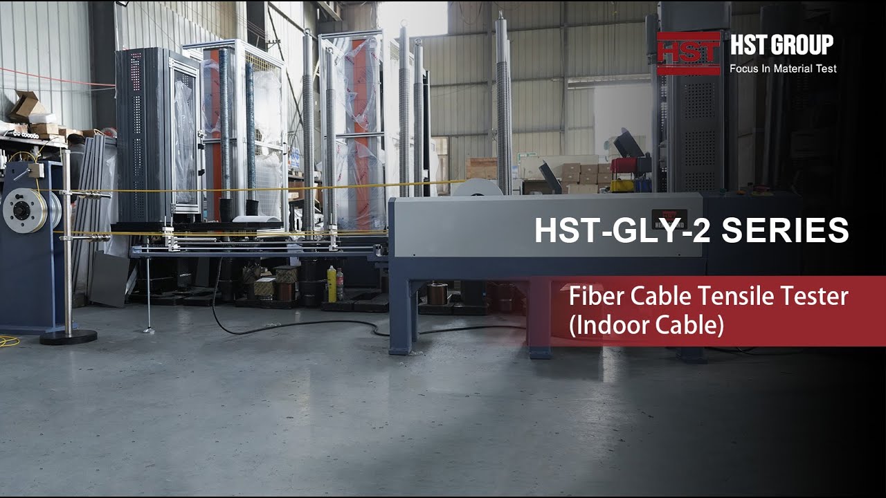 optical fiber cable tensile testing machine - YouTube