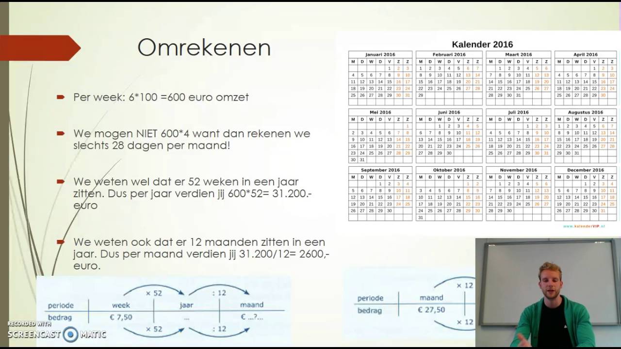 LWEO Kopen en werken H1: omrekenen en primair/secundair inkomen - YouTube