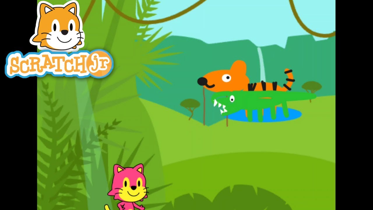 Down in the Jungle Where Nobody Goes | Scratch Junior Animation - YouTube