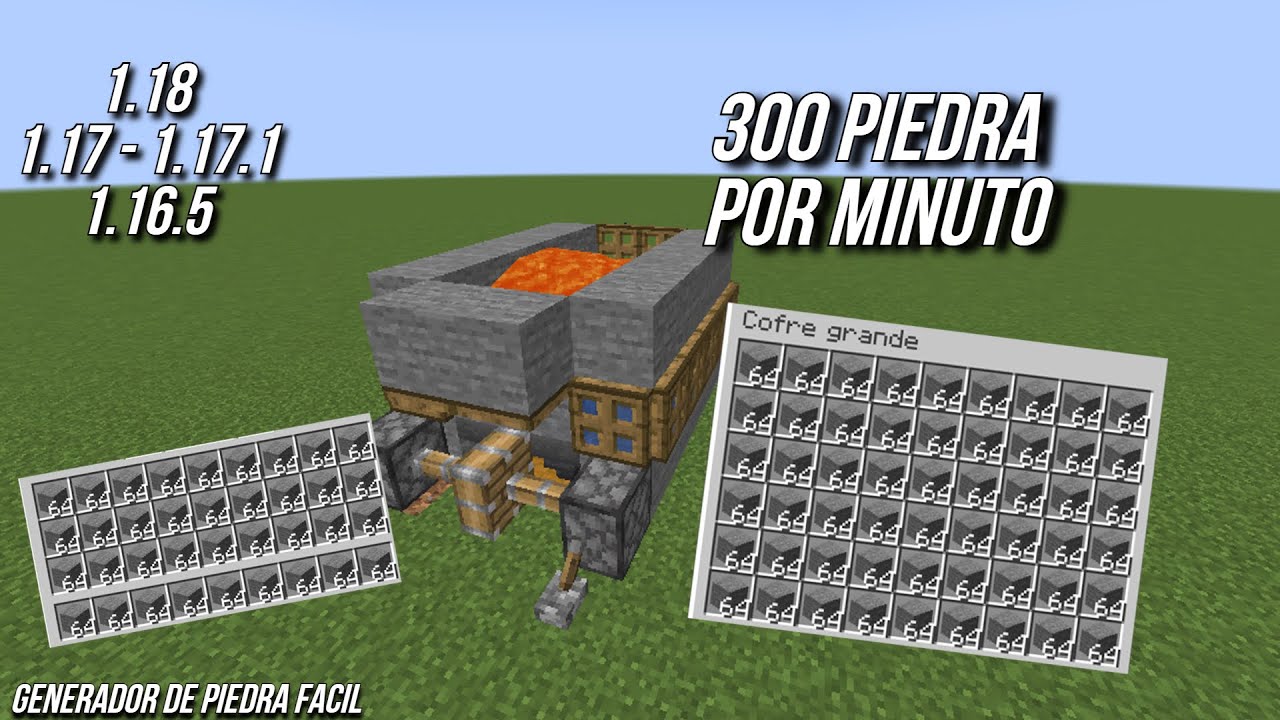 Generador de Piedra/Cobblestone (300 Piedra/Minuto)-Tutorial Minecraft ...