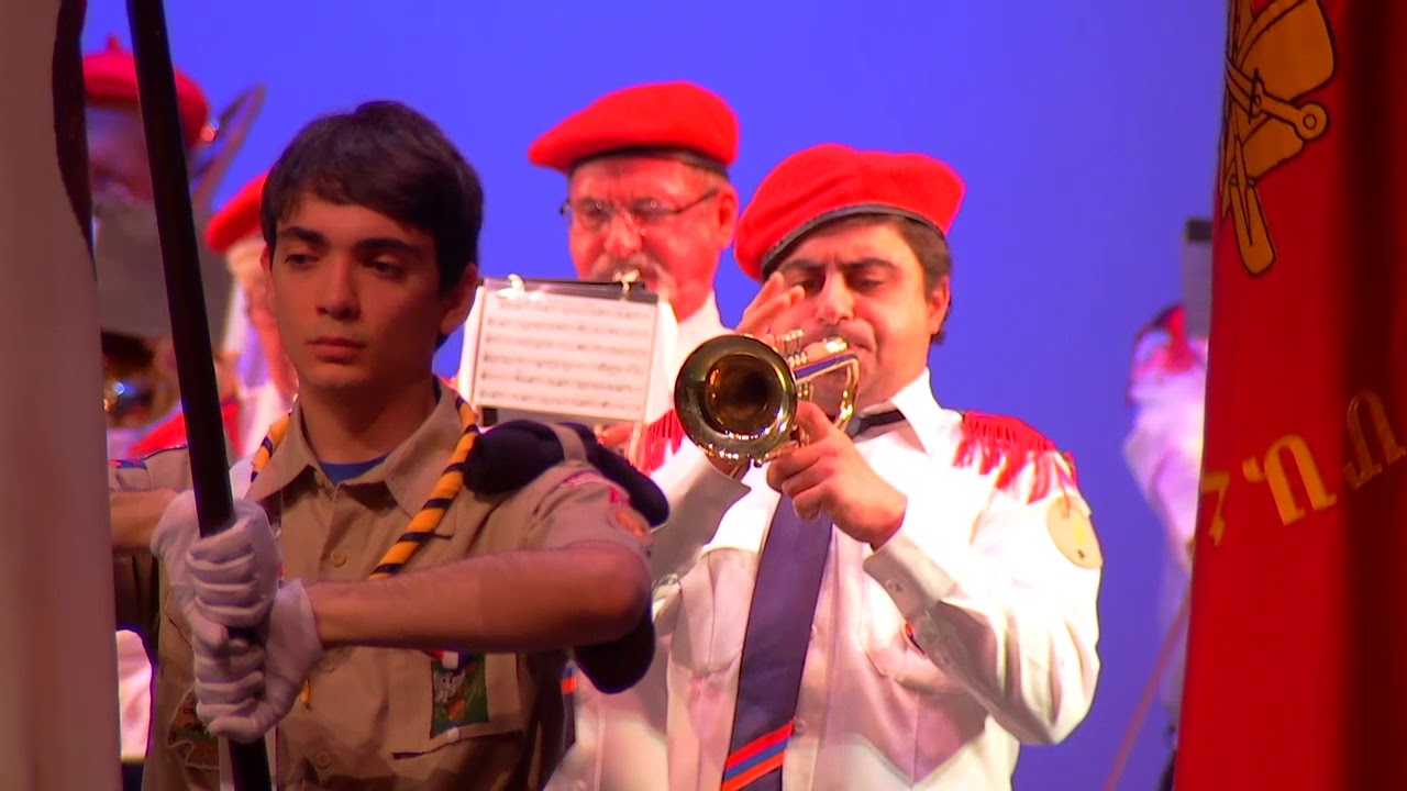 Homenetmen Band and Color Guard perform opening at ARF 127th ...