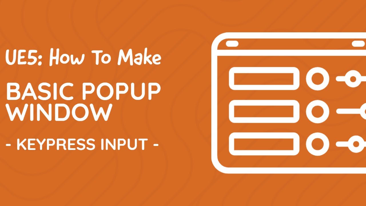 UE5 Tutorial - Basic Popup Menu - YouTube