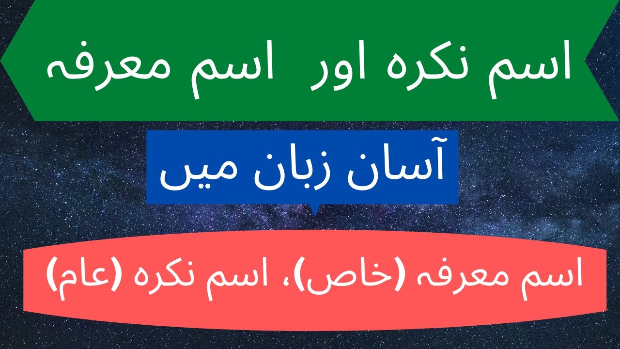 Isme Marfa and Isme Nakra I اسم معرفہ اور اسم نکرہ I Sabaq-5 ( سب ہیں ...