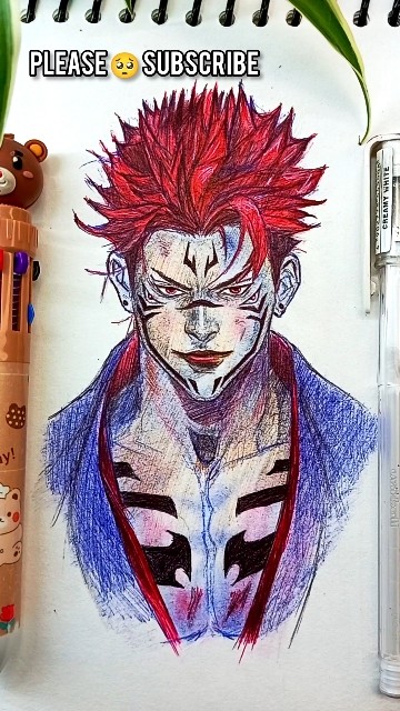 jujutsu Kaisen manga anime character drawing 🔥of sukuna | how to draw ...