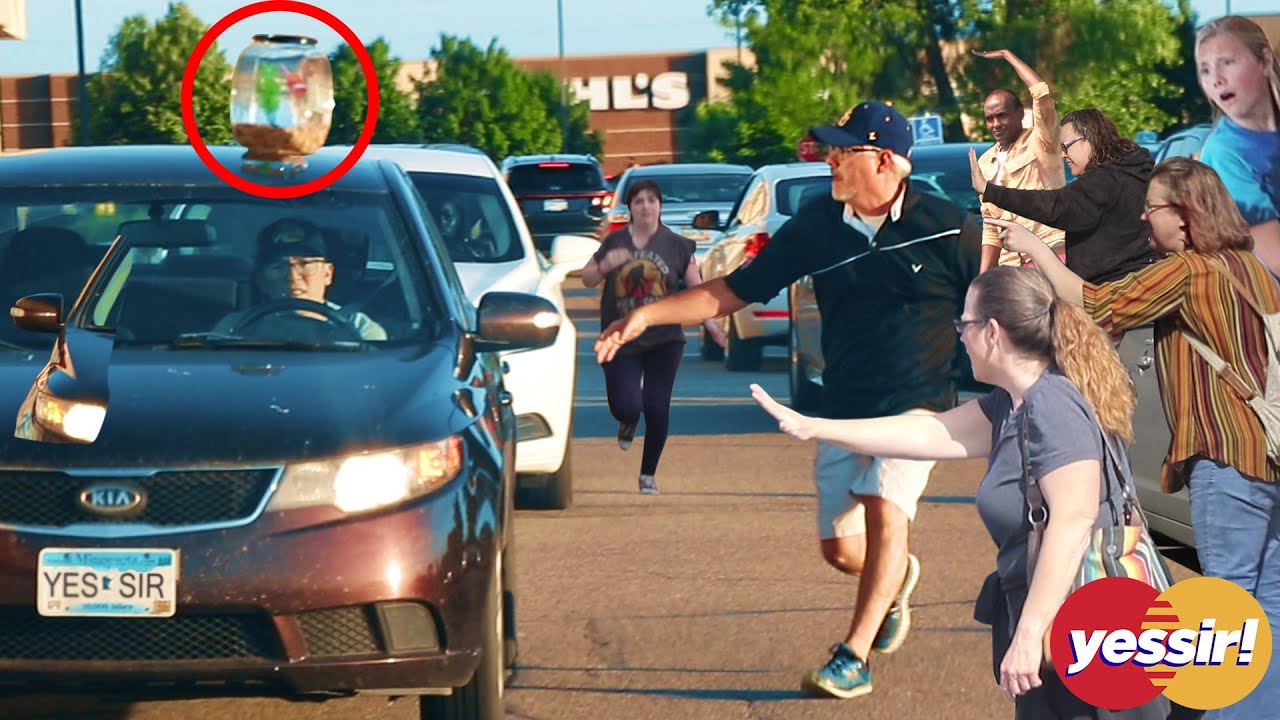Fish Bowl On Top of Car Prank! - YouTube