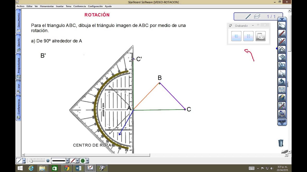 Rotación de un triángulo - YouTube