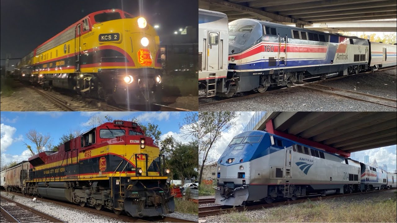Railfanning Houston ft AMTK 160, CPKC Holiday Train, UP Geep in SP ...