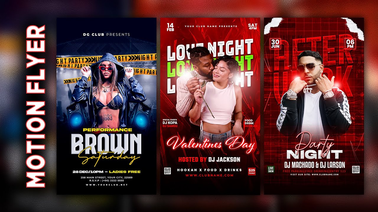 motion video motion flyer motion poster motion banner animated flyer ...