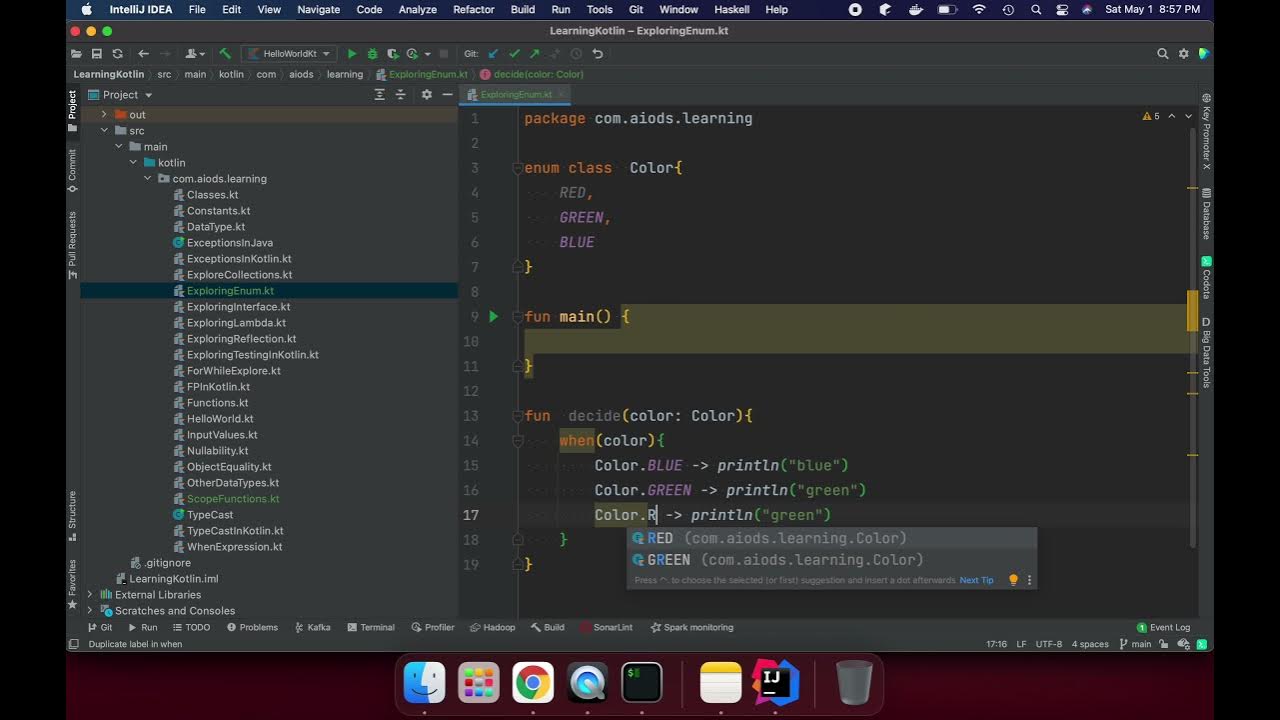 35 - Enum classes in Kotlin - YouTube