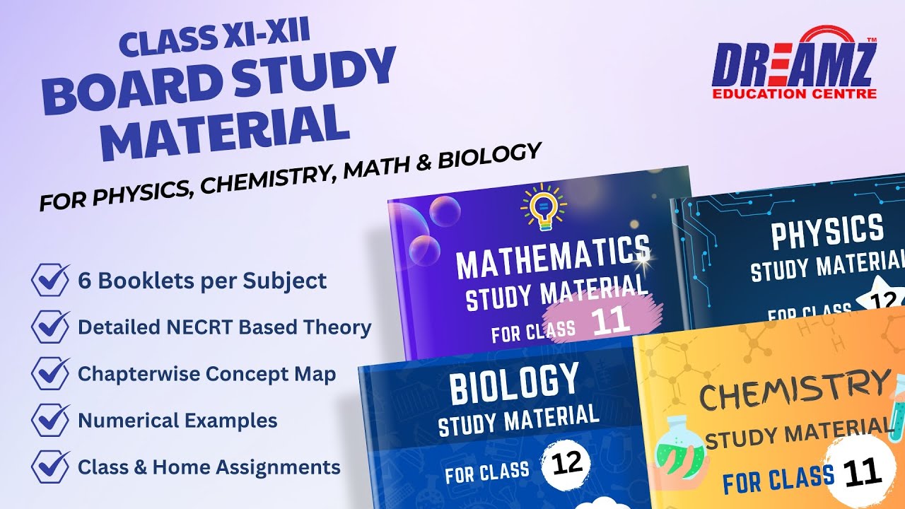 6 sets of new study materials for Phy, Chem, Math and Biology for CBSE, ISC, and State Board ...