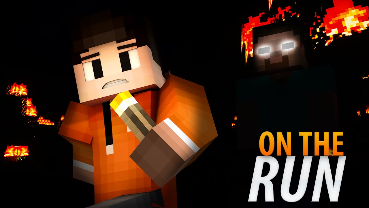 Minecraft: ESCAPE FROM HEROBRINE PARKOUR - On The Run Parkour Map - YouTube