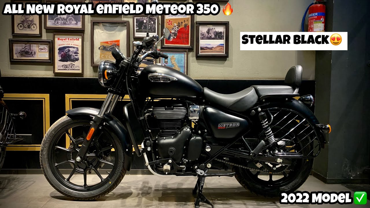 Ya Hai All New 2022 RE Meteor 350🔥|| Stellar Black😍| 2022 Model | On ...