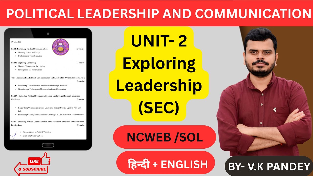 Exploring Leadership unit 2| political leadership and communication ...