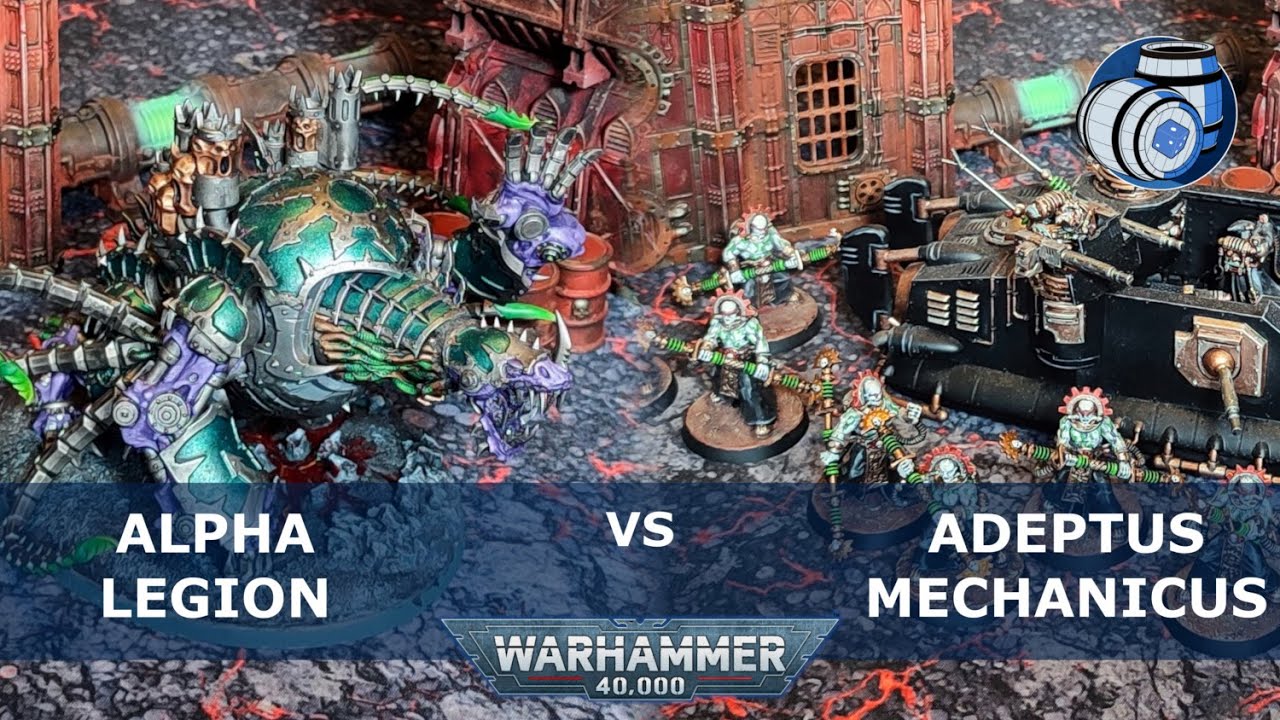Alpha Legion Vs Admech 1750pts Tempest of War Warhammer 40k Battle Report - YouTube