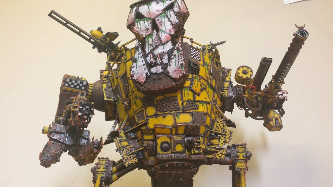 Warhammer 40k Ork Army BadMoon Converted Stompa - YouTube