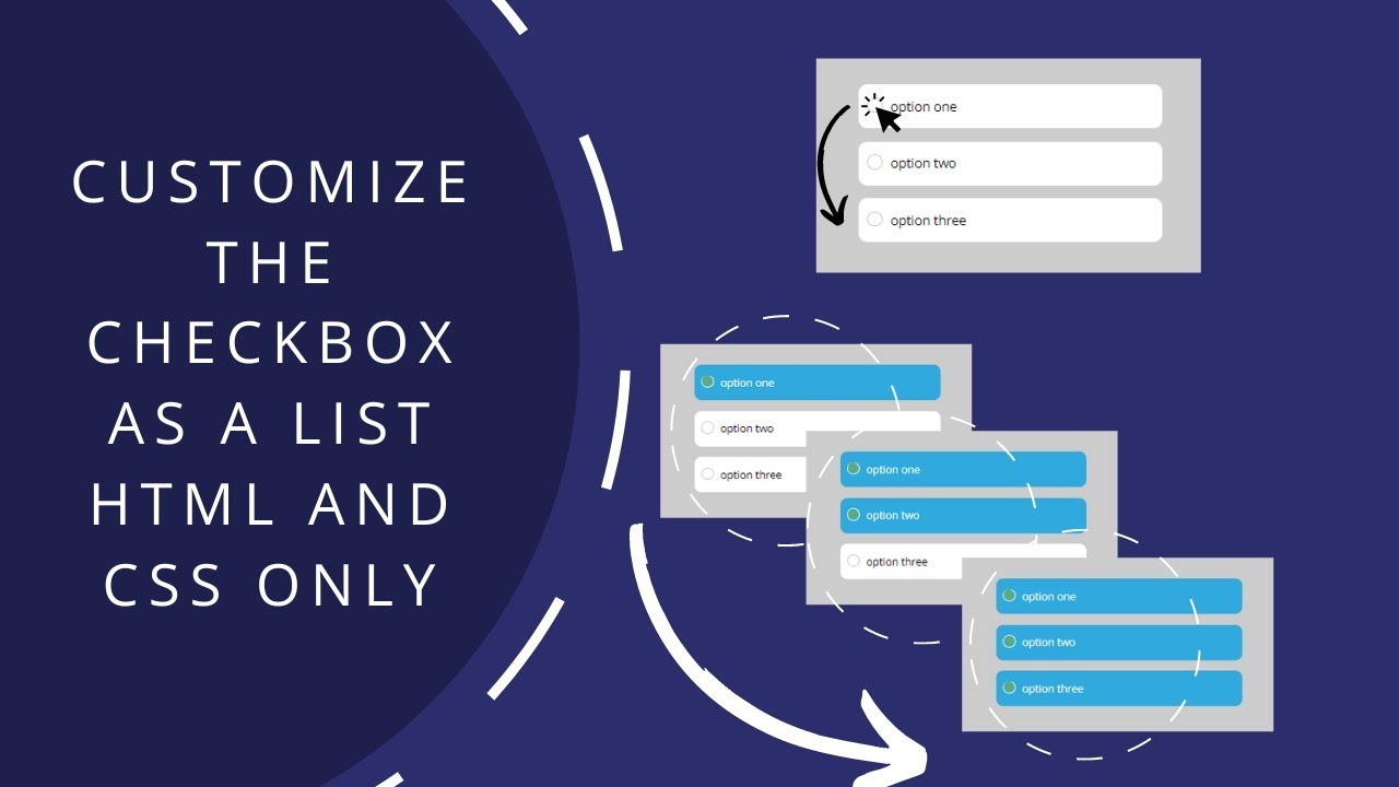 Customize The Checkbox As A List Html And Css Only Youtube 0077
