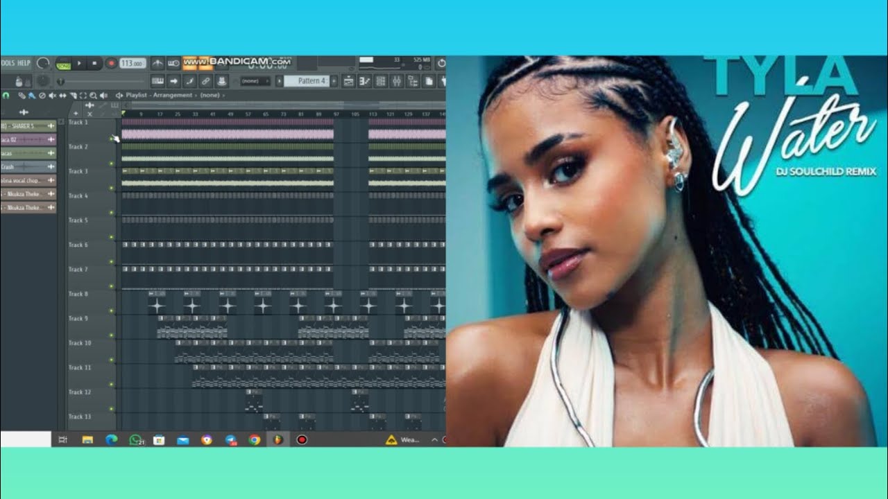 How to make an amapiano beat like water for Tyla in FL studio free flp ...