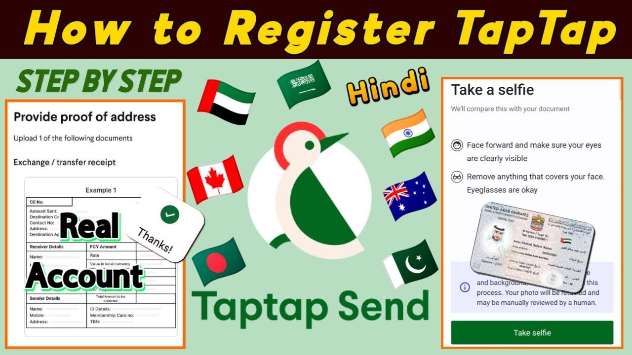 How to Register Taptap real Account in UAE send international money ...