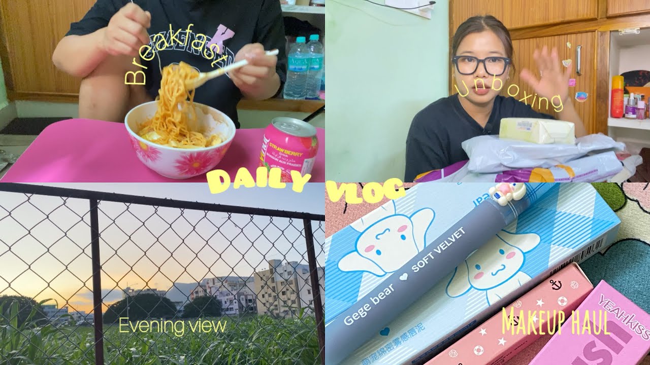 Daily vlog ⏳🍲 Unboxing and review 👜 makeup haul 💄 - YouTube