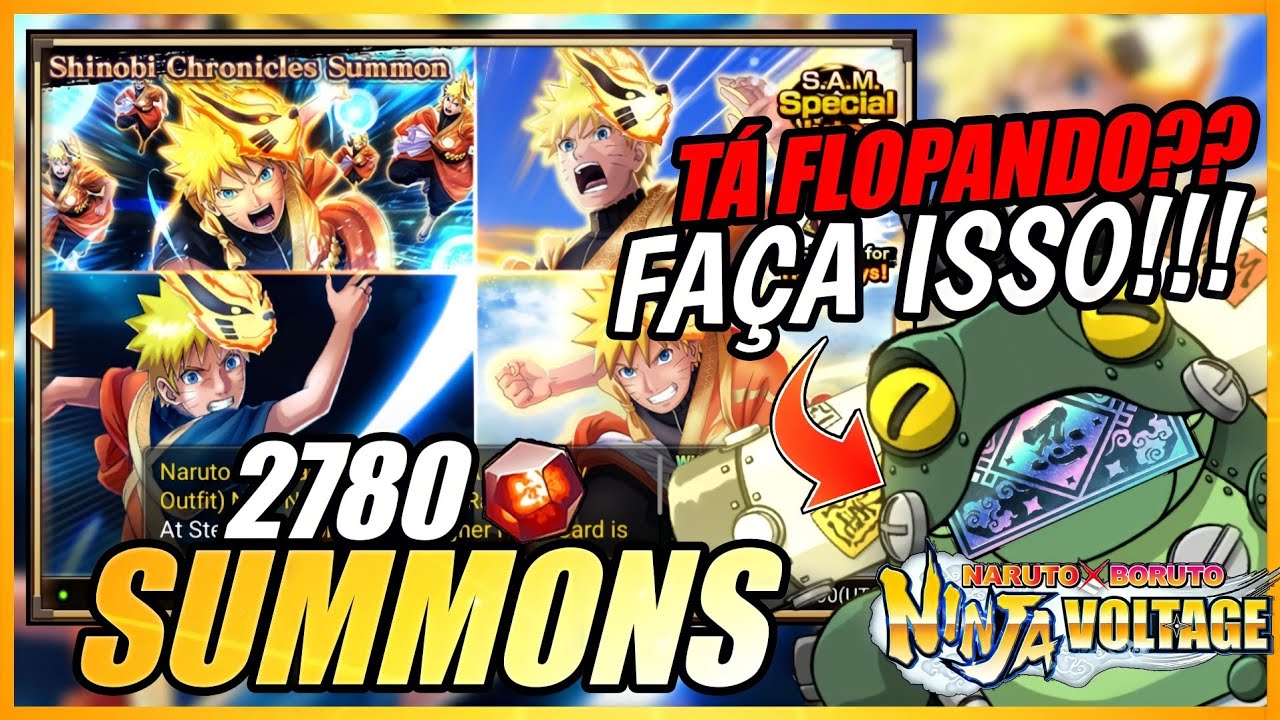 FIZ A MANDINGA E OLHA NO QUE DEU!! SUMMONS NO NARUTO SOL / NARUTO X BORUTO NINJA VOLTAGE - YouTube