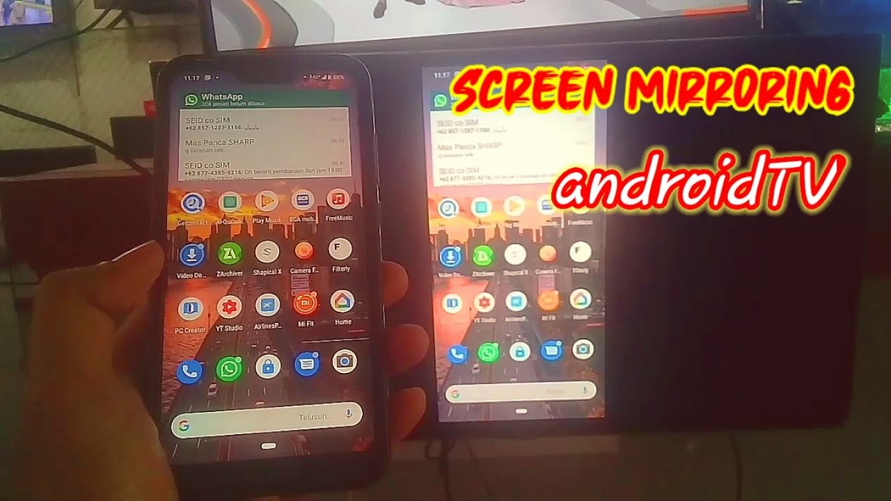 Screen Mirroring/transmisi layar ANDROID TV by apk google HOME - YouTube
