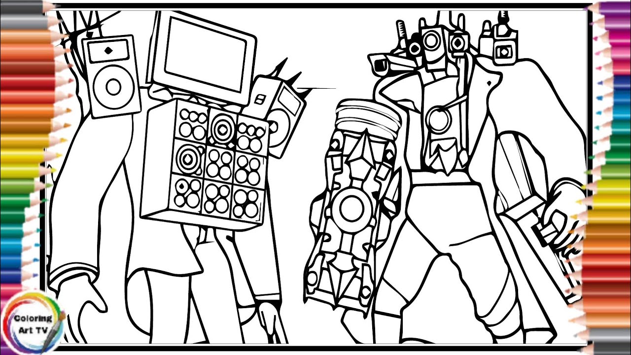 How to draw Skibidi Toilet_New Mecha TITAN TV MAN V2.0 VS SPEAKERMAN ...