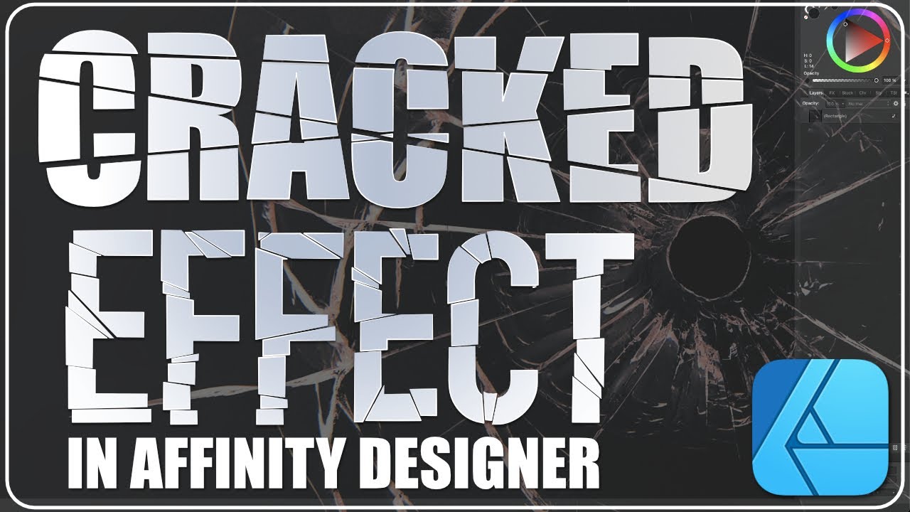 Cracked Text Effect in Affinity Designer V1 - YouTube