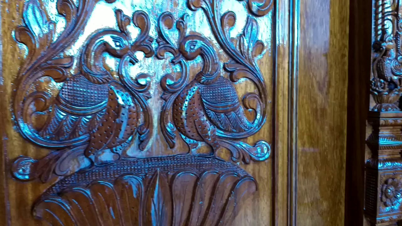 Wooden main door design | home main door flower design - YouTube