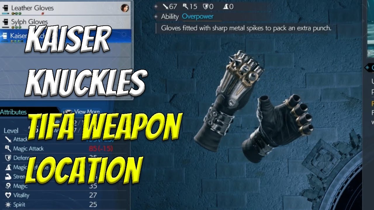 Kaiser Knuckles Tifa Weapon Location | Final Fantasy 7 Rebirth - YouTube