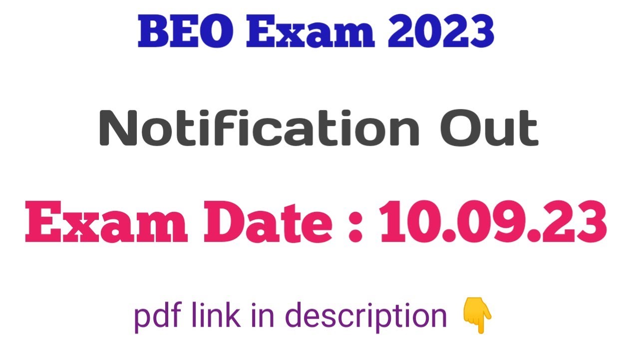 BEO NOTIFICATION Full Details | exam date, age limit, exam pattern ...