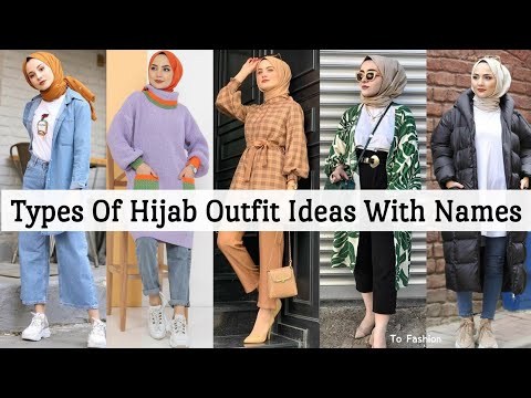 Types Of Hijab Outfit Ideas With Names/Trendy Hijab Outfits With Names/ Modest Hijab Outfits 2021