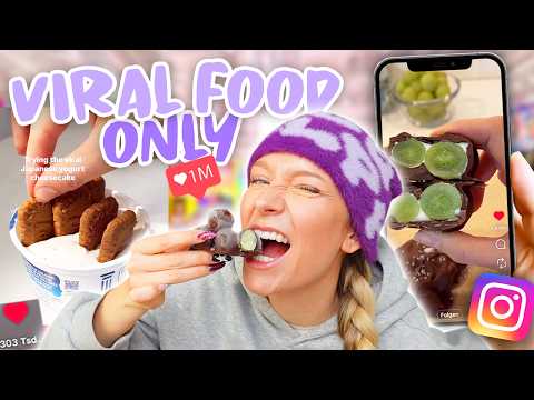 1 Tag nur VIRAL FOOD Trends essen 🍇🍫| CARAMELLA
