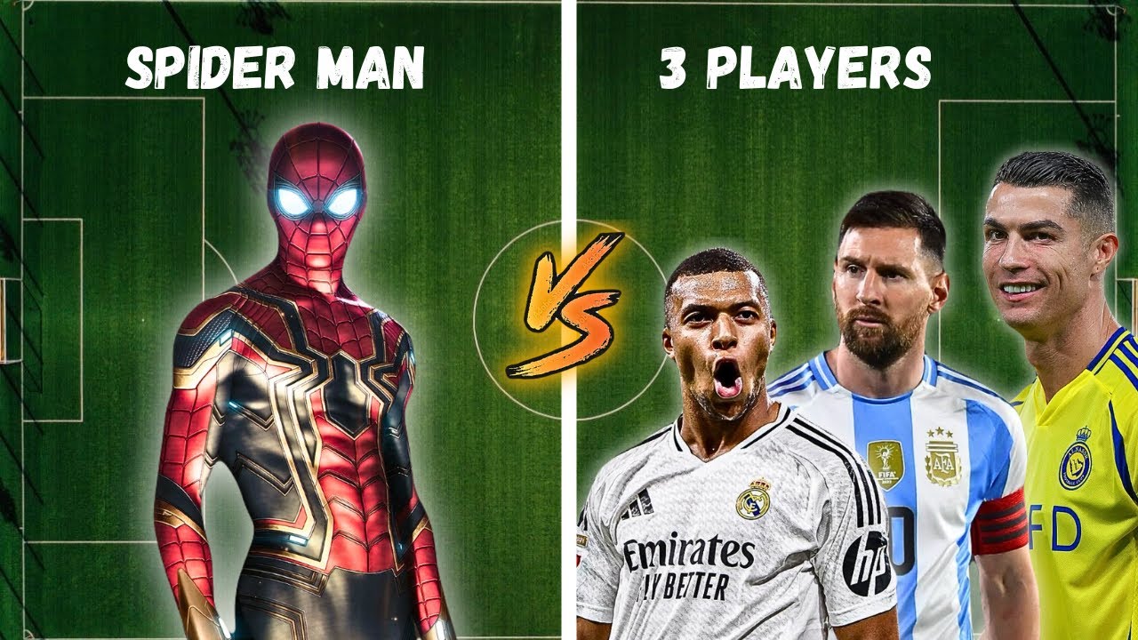 Spider Man 🆚 Mbappe, Messi, Ronaldo 🔥 - YouTube