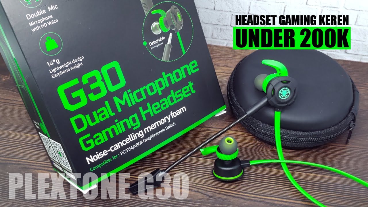 HEADSET GAMING UNDER 200K SUPER LENGKAP | FULL REVIEW PLEXTONE G30 DUAL ...