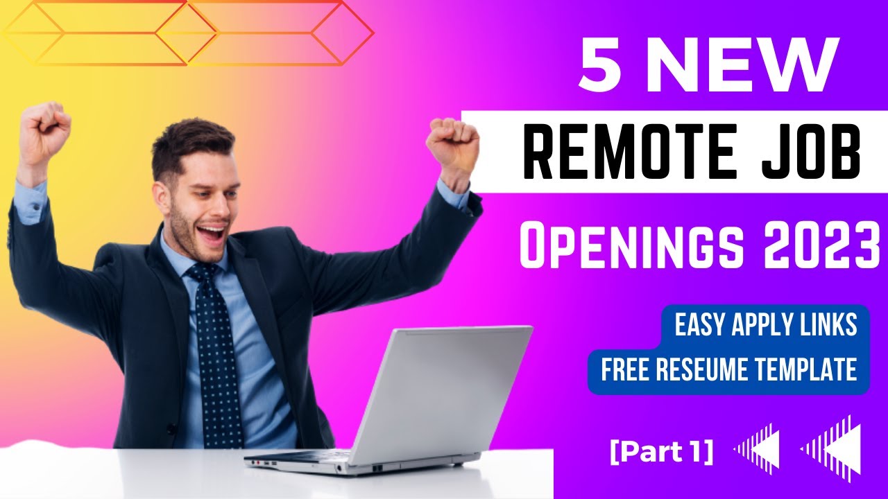 5 Remote Job Openings You Can Apply for Today! #remotejobs #jobs2023 ...