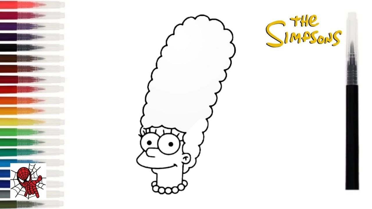 How to draw Marge Simpson - YouTube
