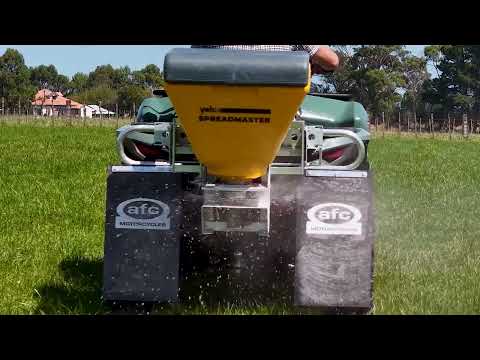 Yelo SpreadMaster Product Demo: For Spreading Seed, Fertilizer, and Powders