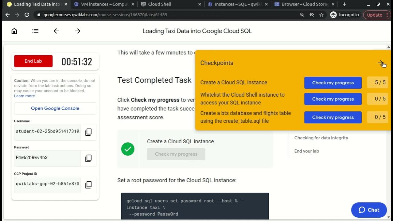 Qwiklabs # Loading Taxi Data into Google Cloud SQL - YouTube