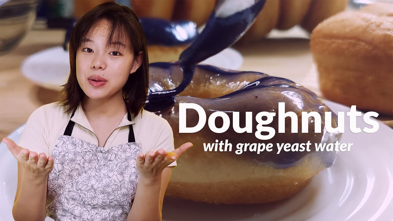 Doughnuts with Grape Yeast Water | Baking with Fruit Yeast Water - YouTube