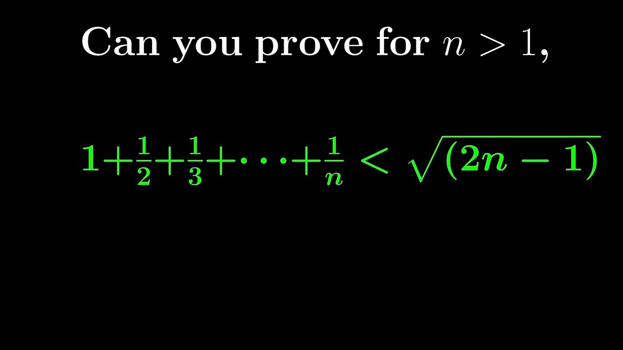 An easy inequality problem - YouTube