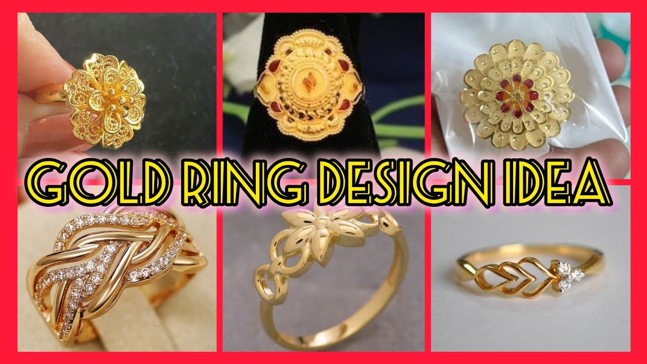 Gold ring design idea/Ring design/beautiful ring for engagement/ring ...