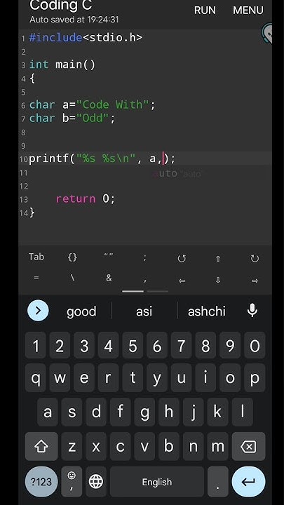How to declare string data in c programming. Code With ODD. #shorts #shortvideo #youtubeshorts ...