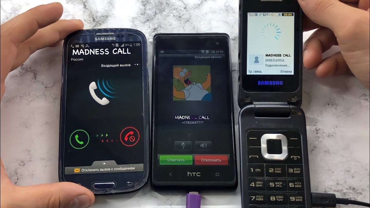 Samsung Galaxy S3 and HTC Desire Incoming Call / Outgoing Call Samsung ...