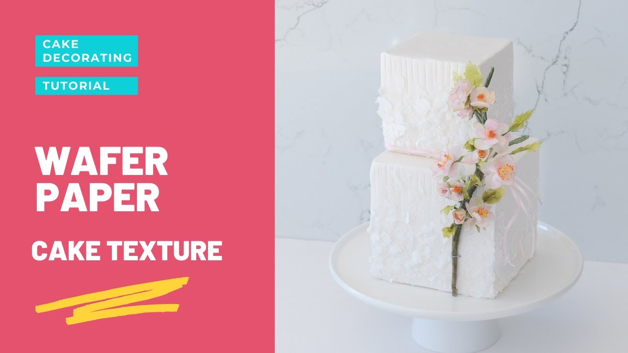 Wafer paper cake texture tutorial - YouTube